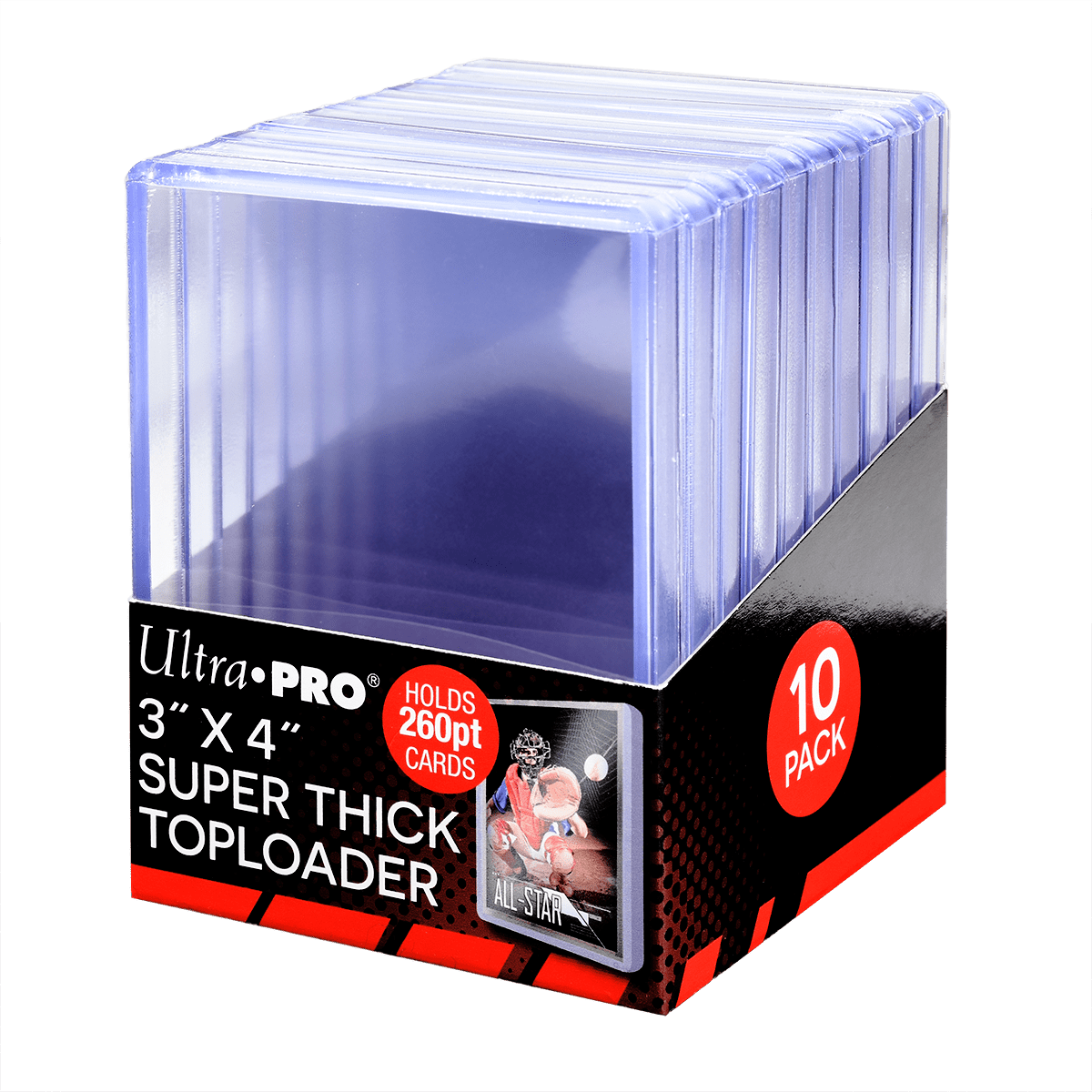 3" x 4" Clear Super Thick 260PT Toploaders (10ct) | Ultra PRO International