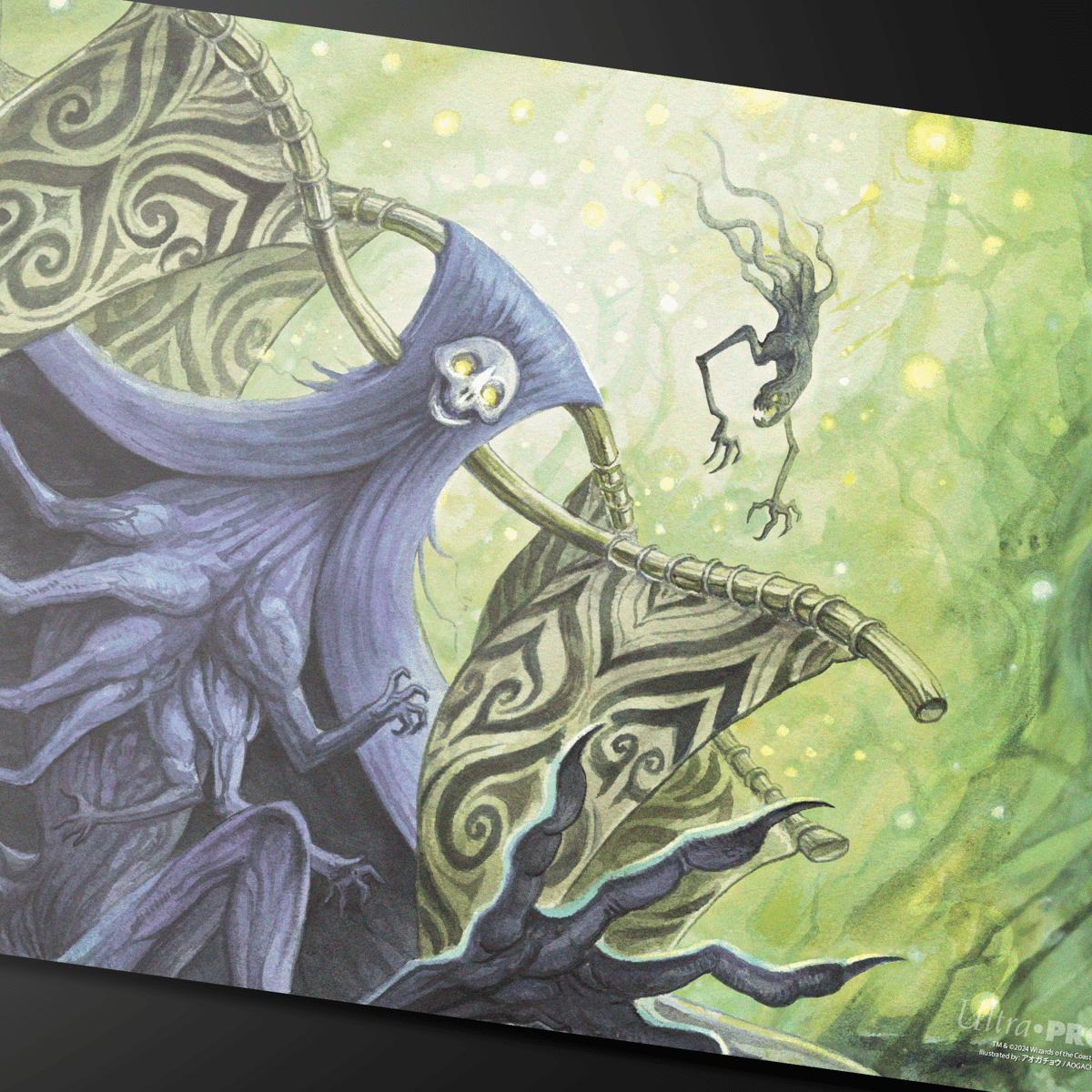 Duskmourn Playmat Commander Mythic Cycle Green for Magic: The Gathering ...