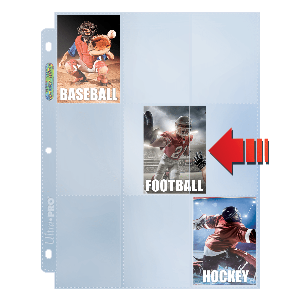 Platinum Series 9-Pocket 3-Hole Punch Side Load Pages (100ct) for ...